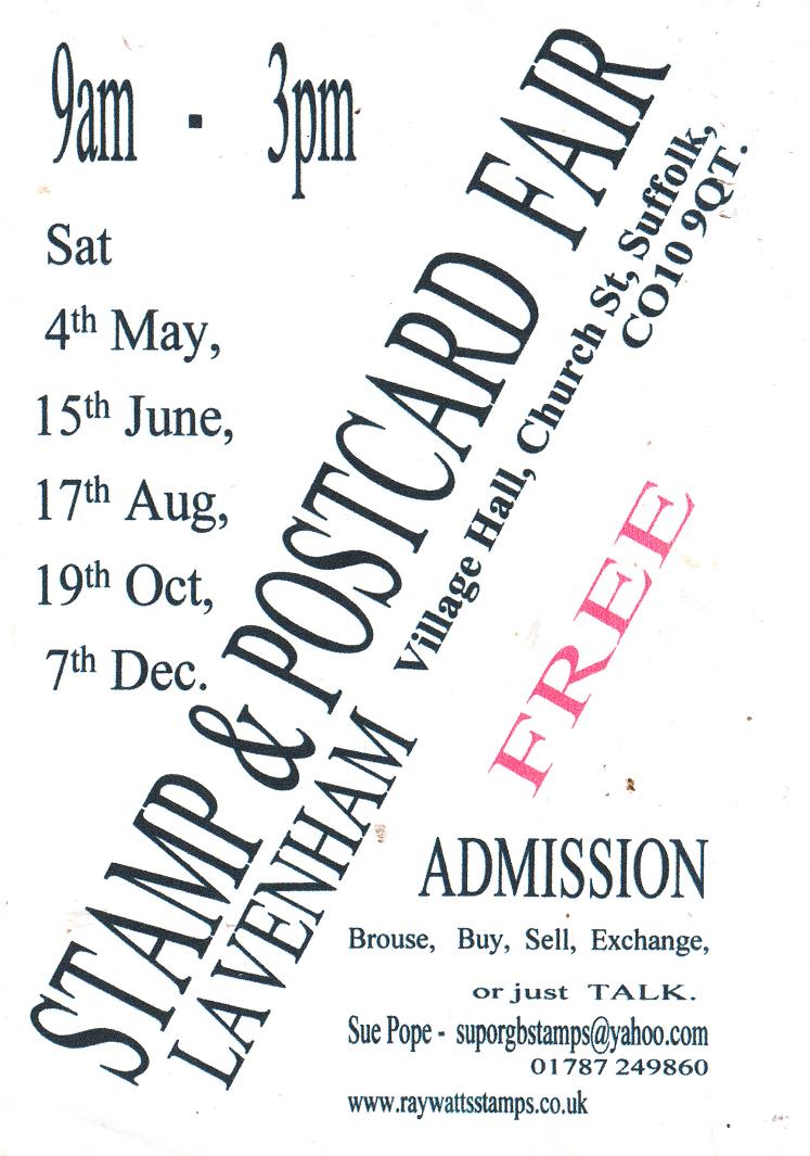 Stamp Fairs Lavenham stamp fair Ray Watts
